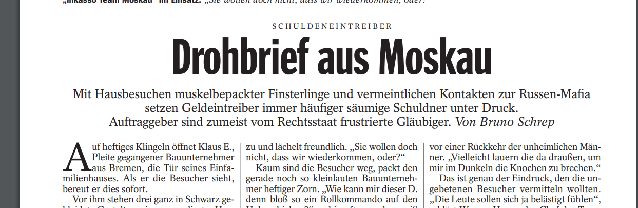 Tv und Presse - Moskau Inkasso